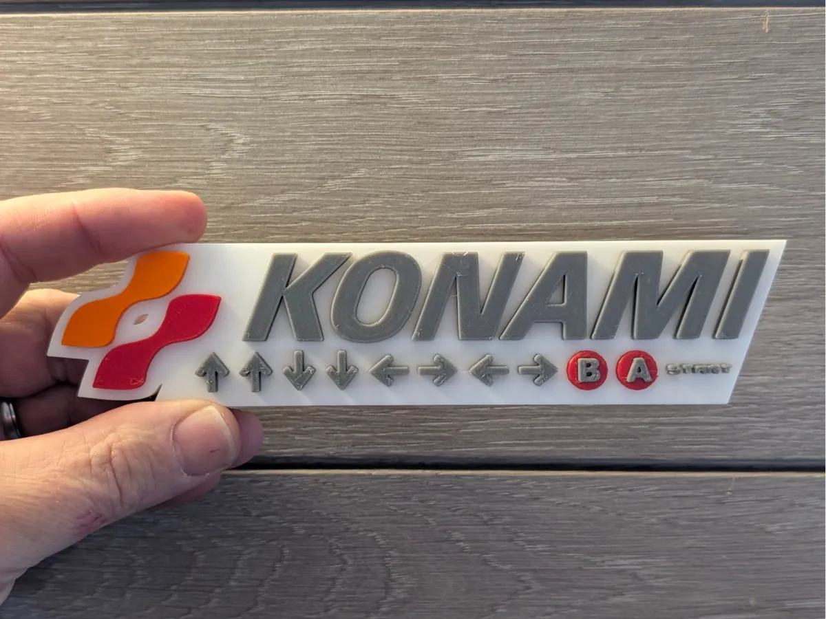 Plaque suspendue logo Konami Code - Modèle d'Impression 3D Gratuit ...