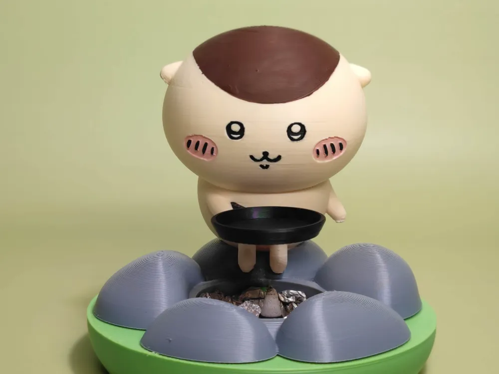 Kurimanjuu is cooking outdoors Chiikawa by 洞洞脑子研造社 MakerWorld: Download ...