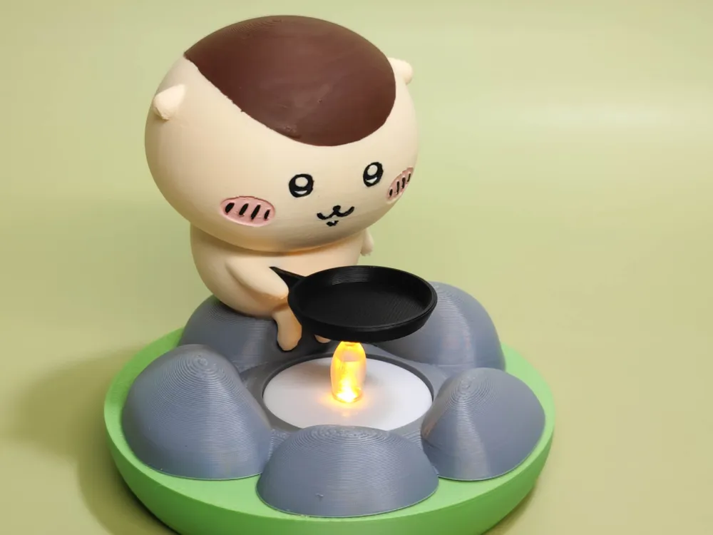 Kurimanjuu is cooking outdoors Chiikawa by 洞洞脑子研造社MakerWorld: Download ...