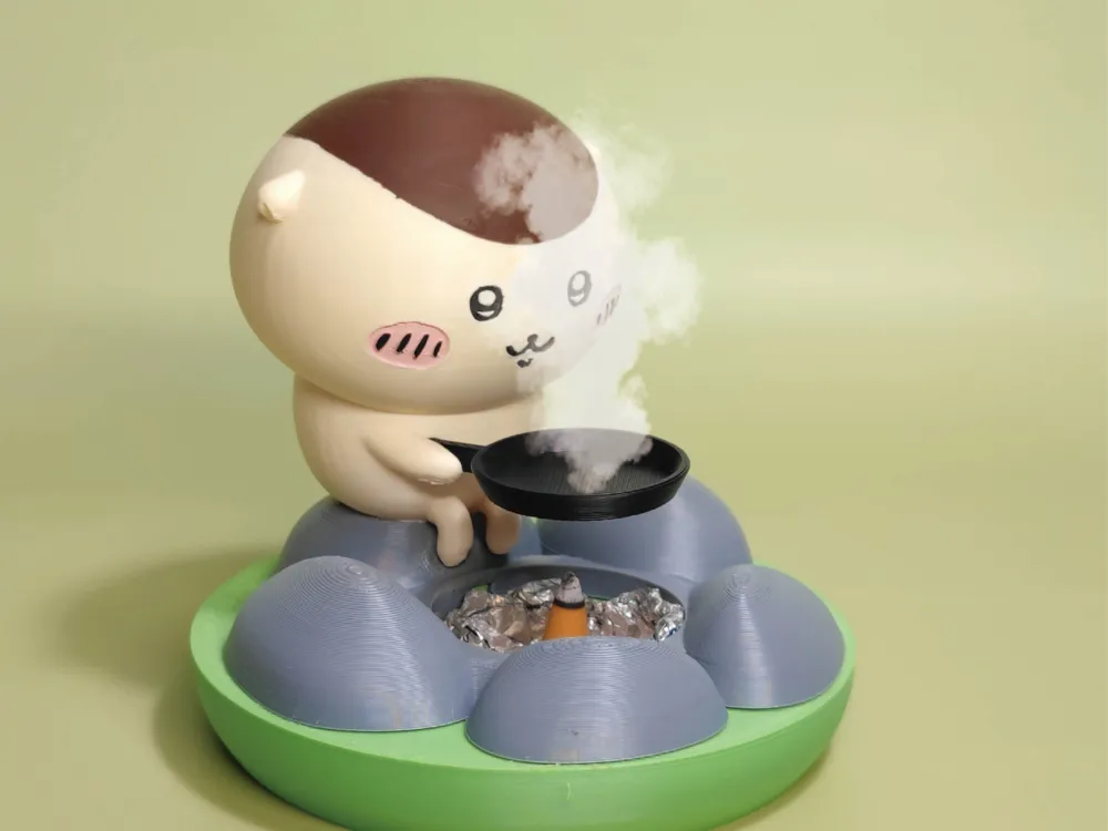 Kurimanjuu is cooking outdoors Chiikawa by 洞洞脑子研造社MakerWorld: Download ...