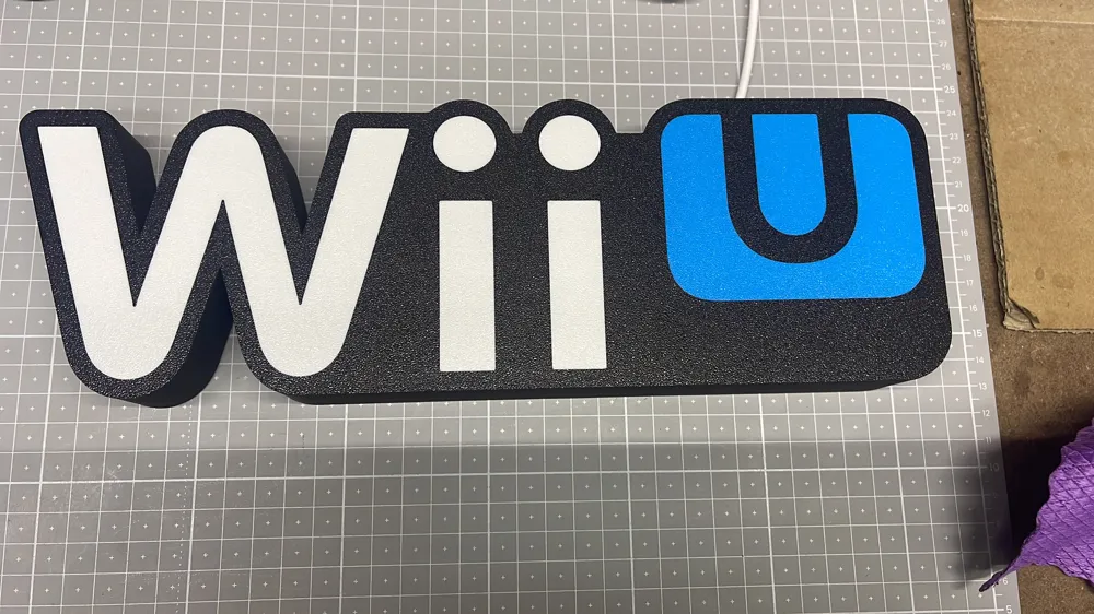 Light-up Wii U sign - Free 3D Print Model - MakerWorld