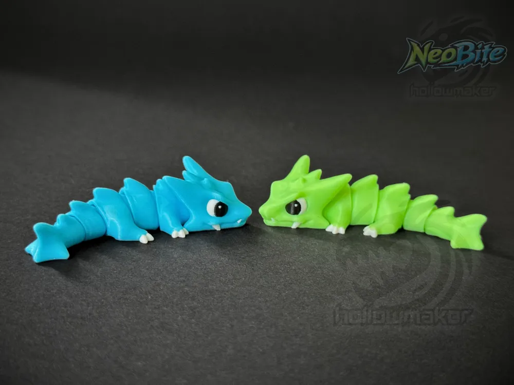 Neobite - Mini Articulated Dragon (+Keychain) - Free 3D Print Model ...