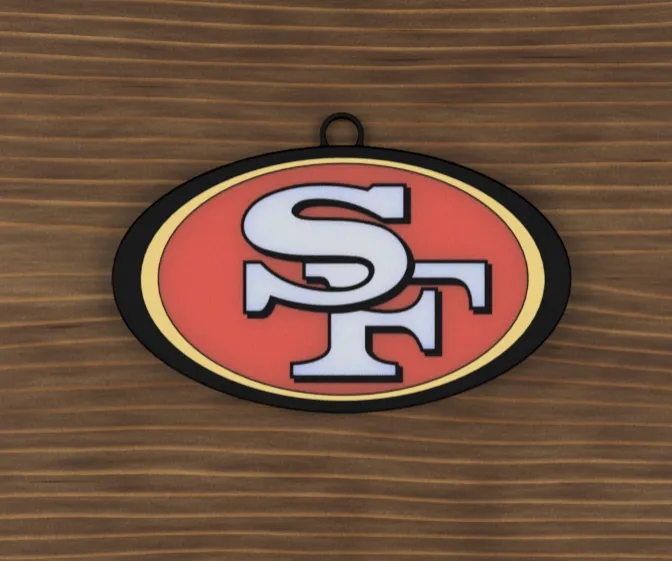 San Francisco 49ers Logo Pendant for Chain by MFDesigns3D - MakerWorld