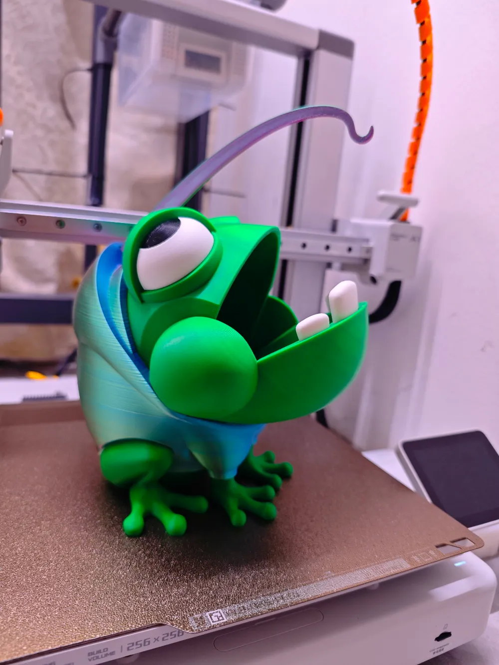 Cute Frog Storage Box Organizer called "Kusari Frog" by KK - MakerWorld