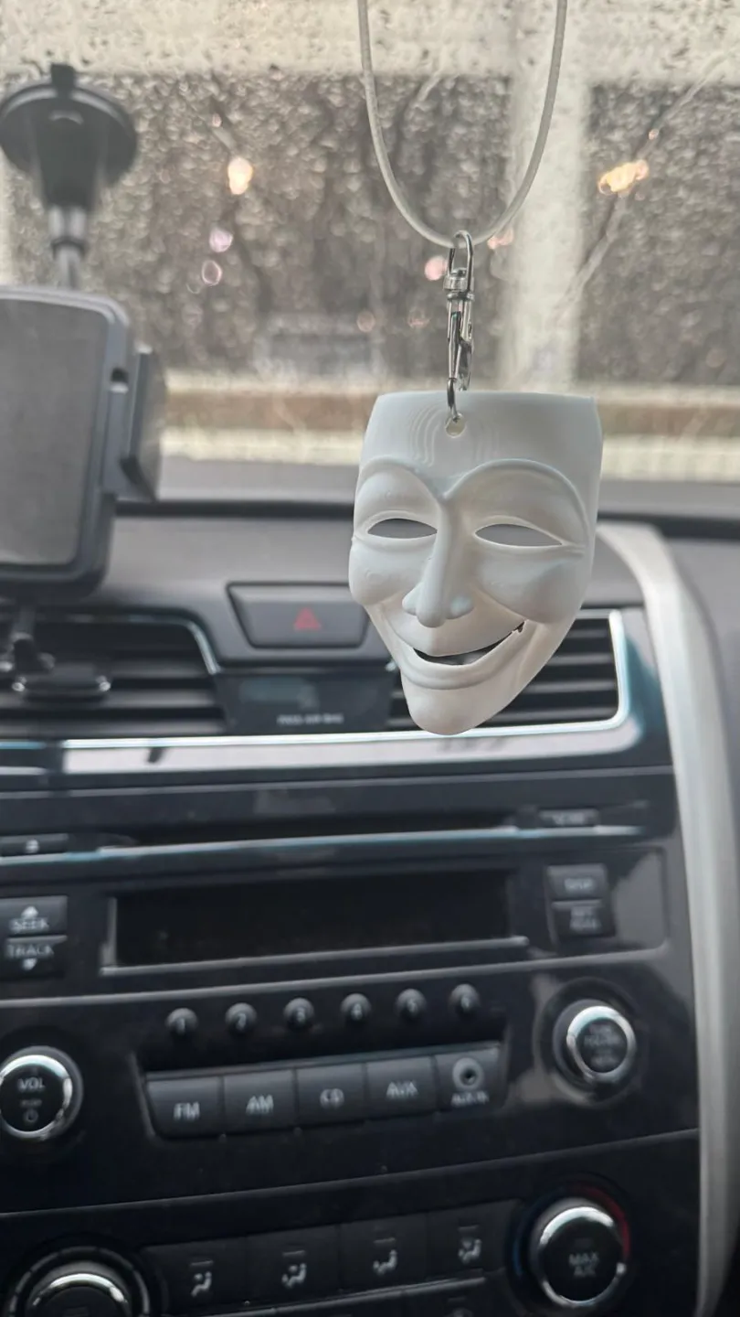Mystic Mask Keychain & Rearview Mirror Hanger - Free 3D Print Model ...