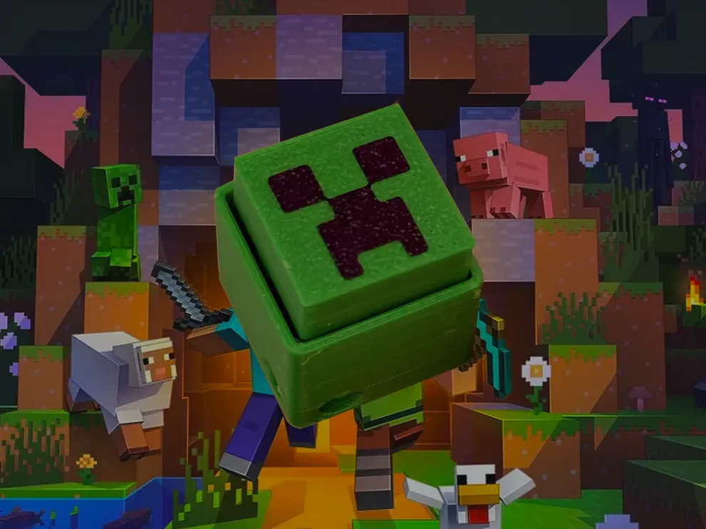 Minecraft Creeper Clicker & Keychain - Free 3D Print Model - MakerWorld