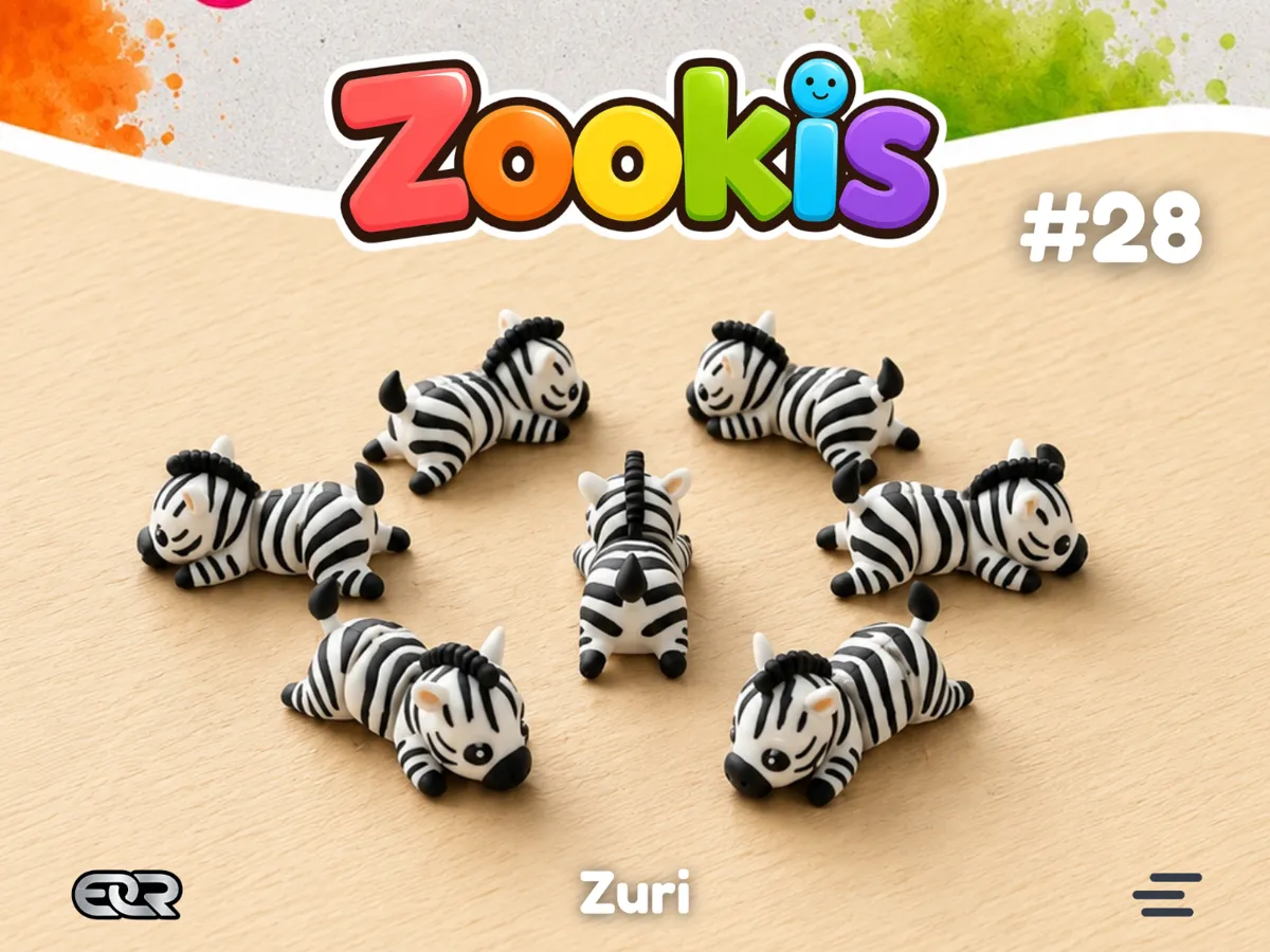 Zookis - Zuri (zebra) #28 - Modelo gratuito para impressão 3D - MakerWorld