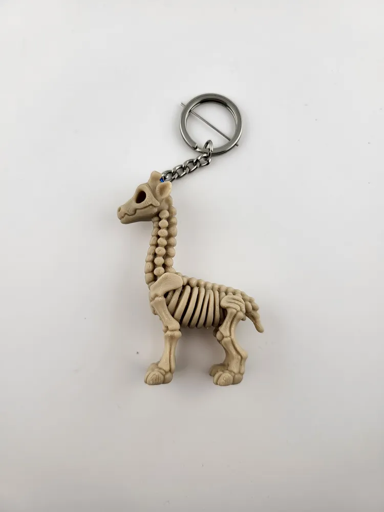Skeleton Giraffe Keychain Cute Animal Skeleton - Free 3D Print Model ...