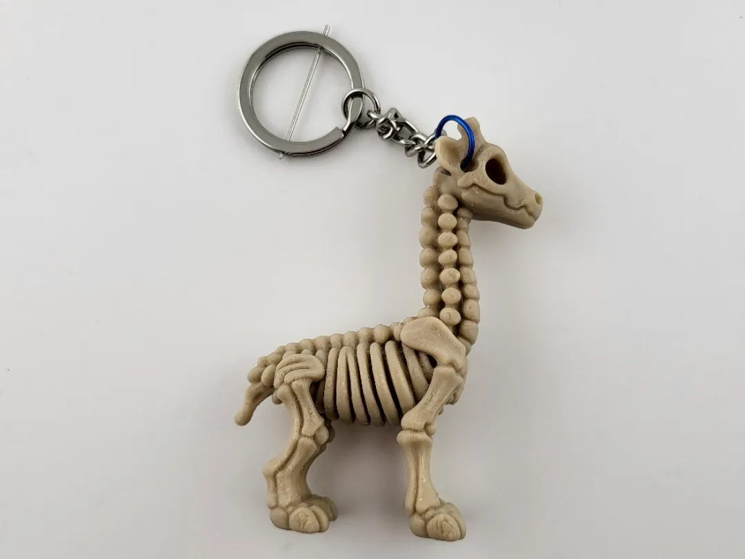 Skeleton Giraffe Keychain Cute Animal Skeleton - Free 3D Print Model ...