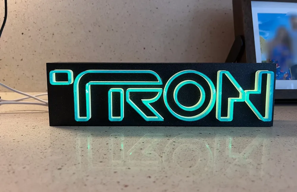 Tron Neon Style LED Lightbox by soulrider911 - MakerWorld