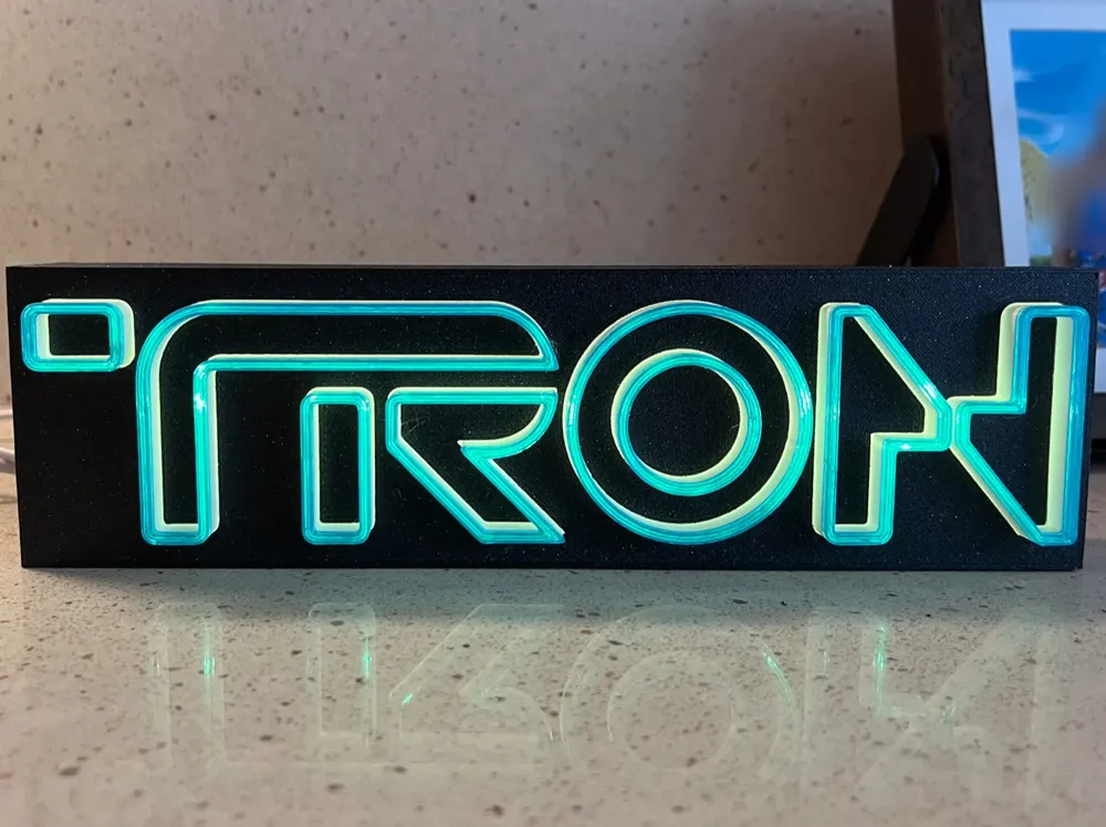 Tron Neon Style LED Lightbox by soulrider911 - MakerWorld