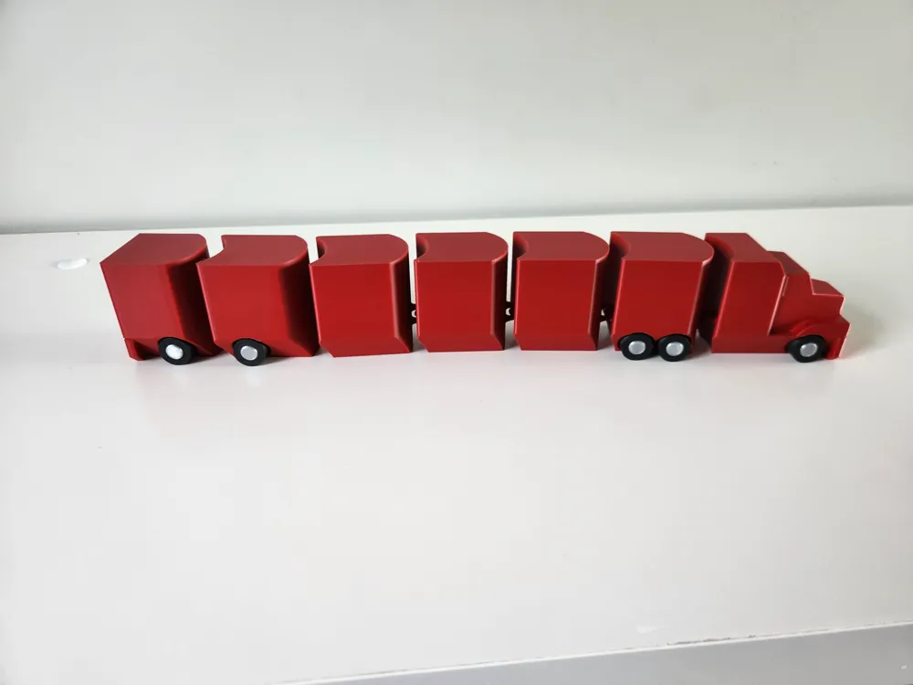 Flexi American semi truck - Free 3D Print Model - MakerWorld