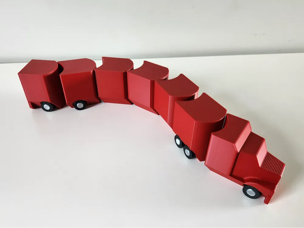 Flexi American semi truck - Free 3D Print Model - MakerWorld
