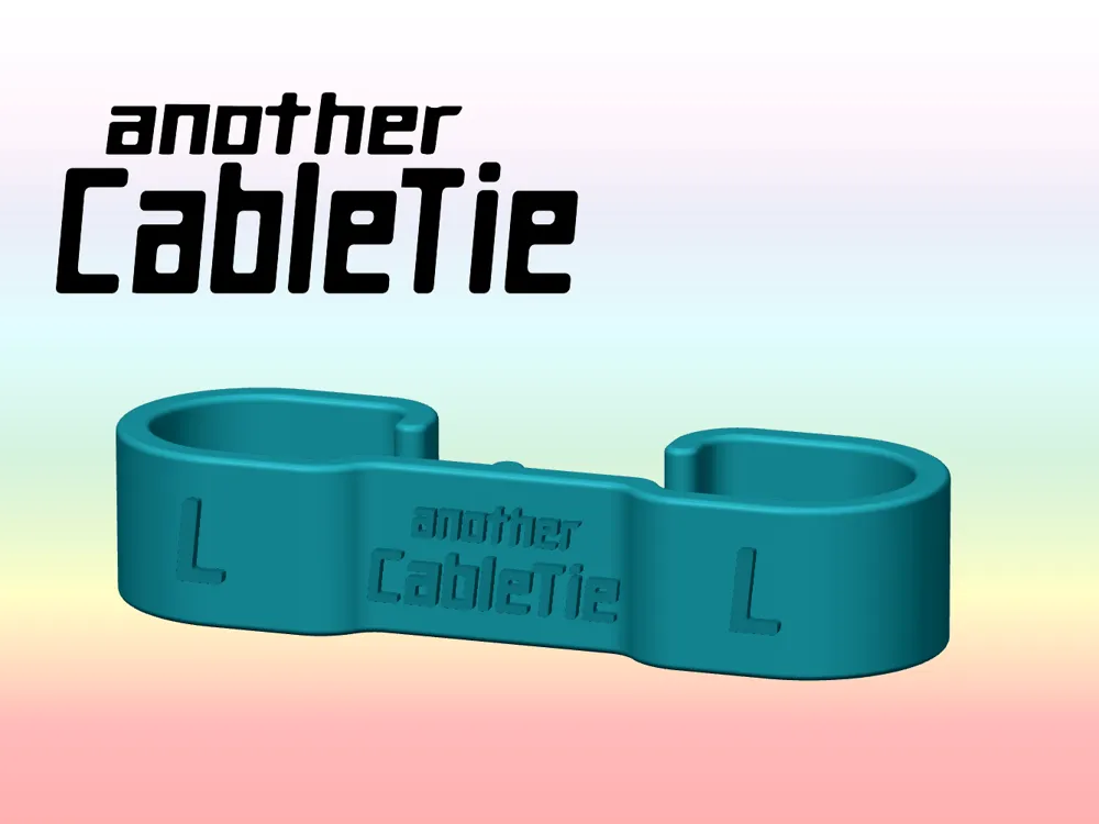 another CableTie - Reusable cable ties / organizer - Free 3D Print ...