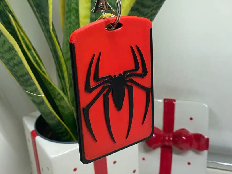 Spider-Man Badge Holder - NO AMS - Free 3D Print Model - MakerWorld