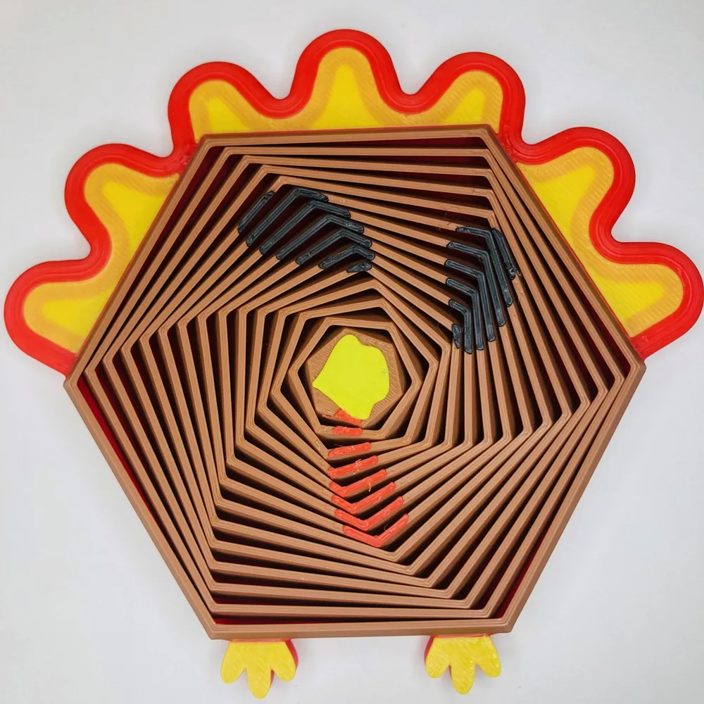 Turkey Hexagon Fidget - Thanksgiving