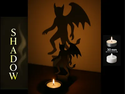Shadow Art - Devil - Free 3D Print Model - MakerWorld