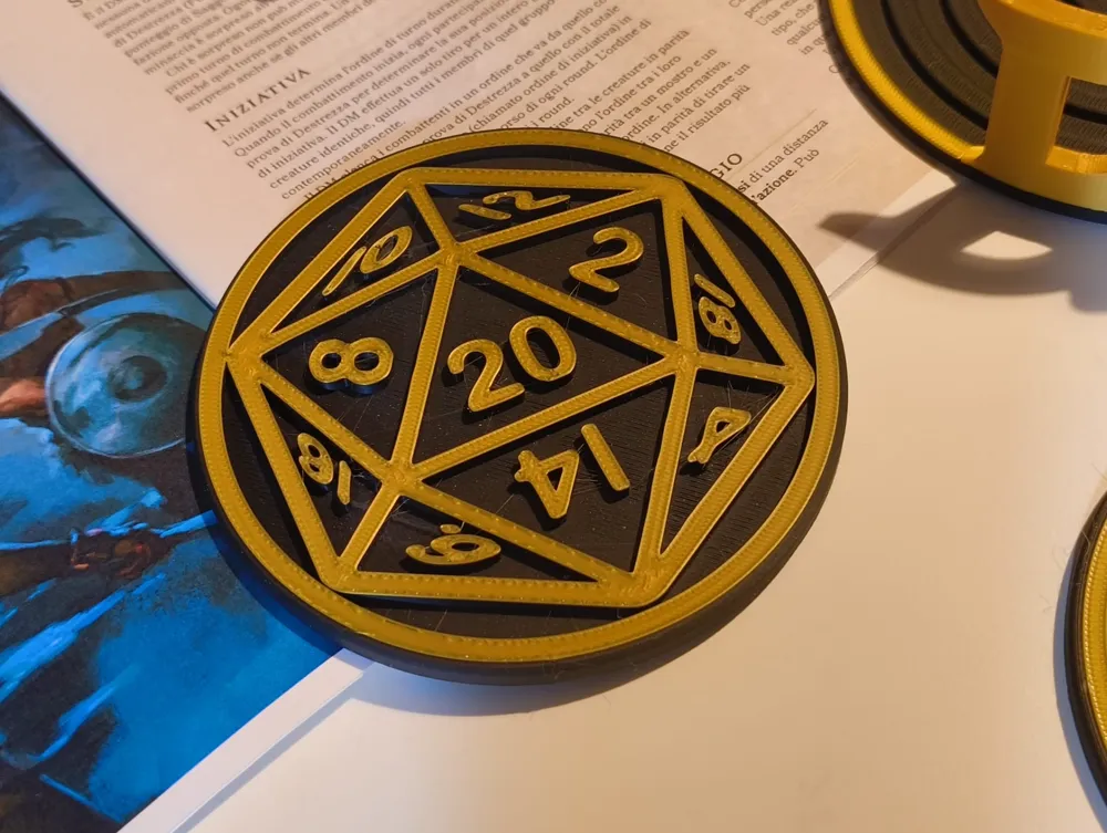 D&D Coaster with holder DnD by Calcetin - MakerWorld