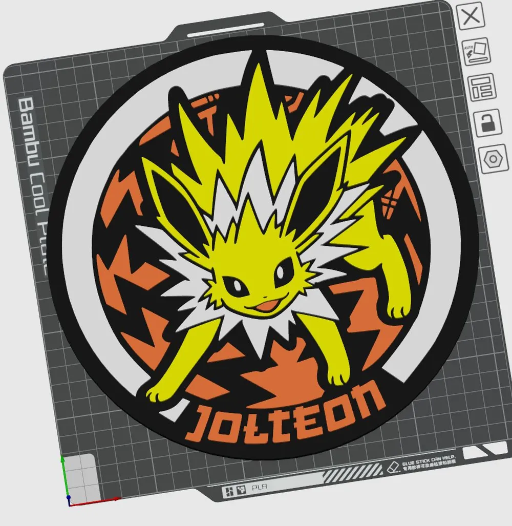 Jolteon Wall Art by Becca_3D PrinterPets - MakerWorld