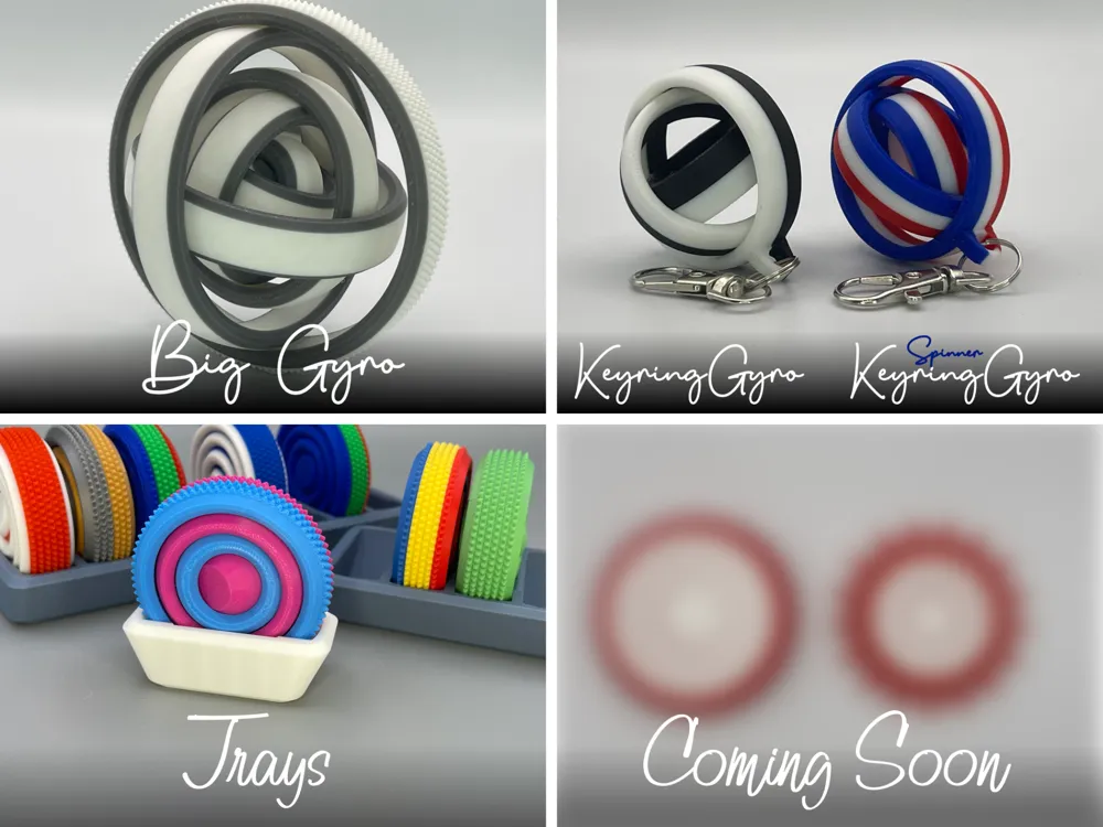 Keyring Fidget Gyro [Spinner Centre Edition] by MalcTheOracle - MakerWorld