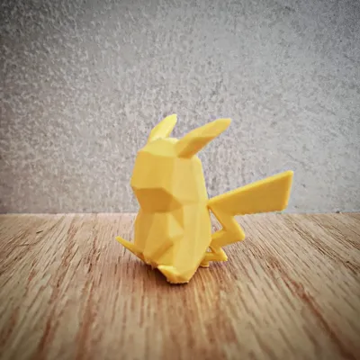Pikachu - low poly (pokemon) by Jefflynn - MakerWorld