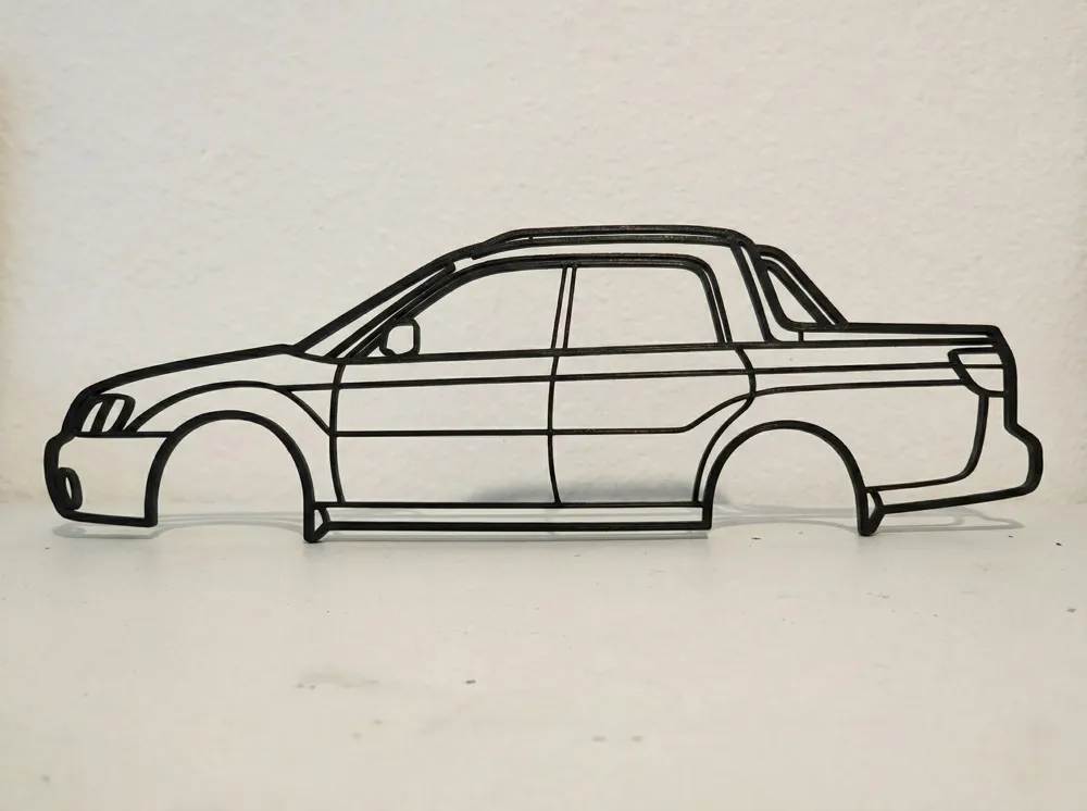 Subaru Baja Wall Art - Free 3D Print Model - MakerWorld