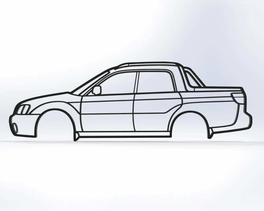 Subaru Baja Wall Art - Free 3D Print Model - MakerWorld
