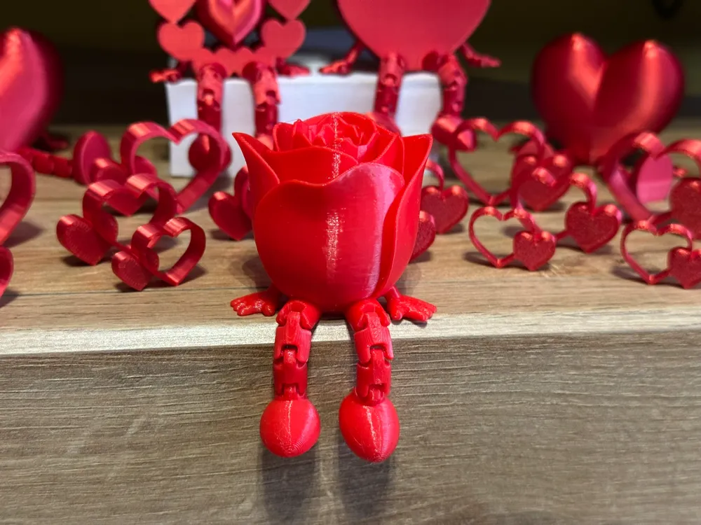 Articulated Rose - Valentine's / Mother's Day - Free 3D Print Model ...