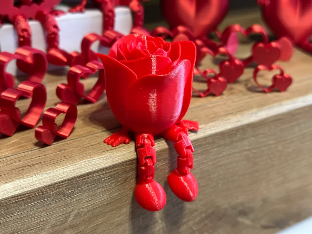 Articulated Rose - Valentine's / Mother's Day - Free 3D Print Model ...
