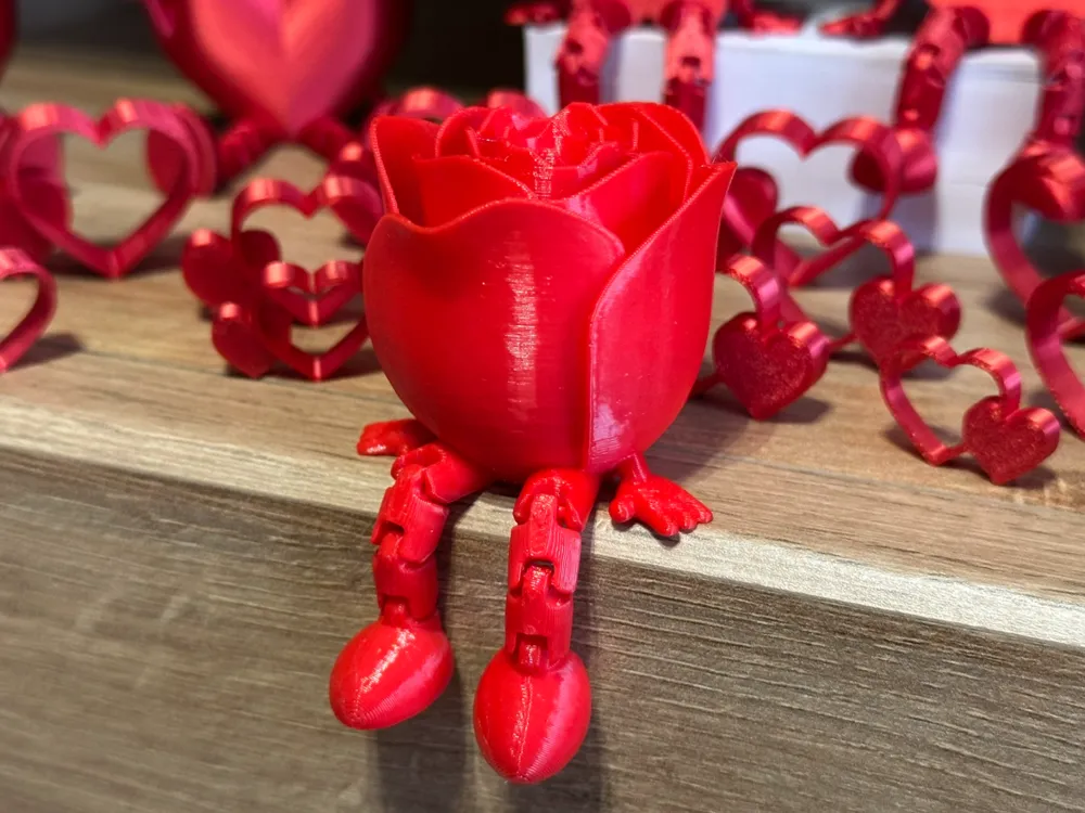Articulated Rose - Valentine's / Mother's Day - Free 3D Print Model ...