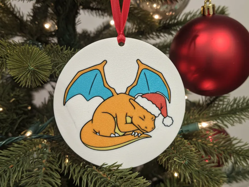 Sleeping Charizard Christmas Decoration - Free 3D Print Model - MakerWorld