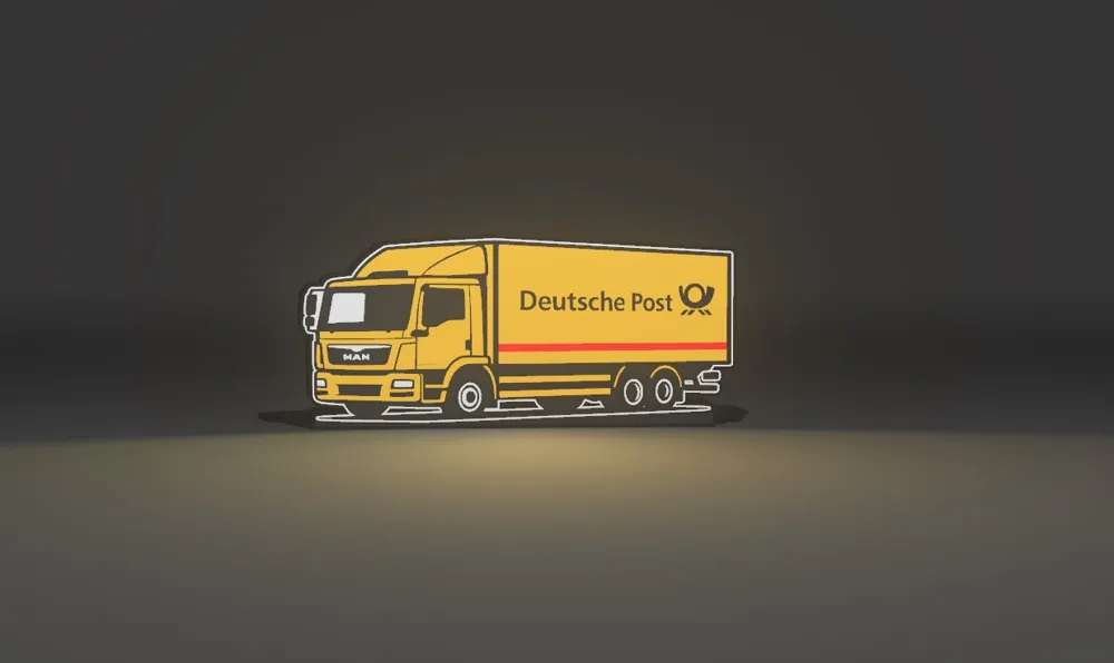Deutsche Post MAN Truck Lamp Lightbox DHL by Chris3887 MakerWorld ...