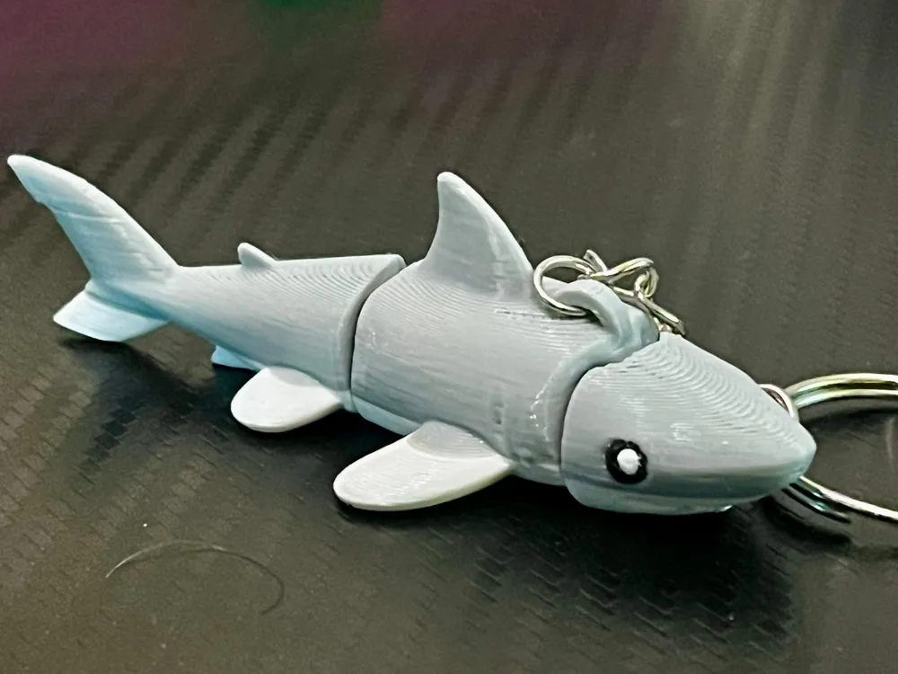 Eco Toy Great White Shark Key Chain - Free 3D Print Model - MakerWorld