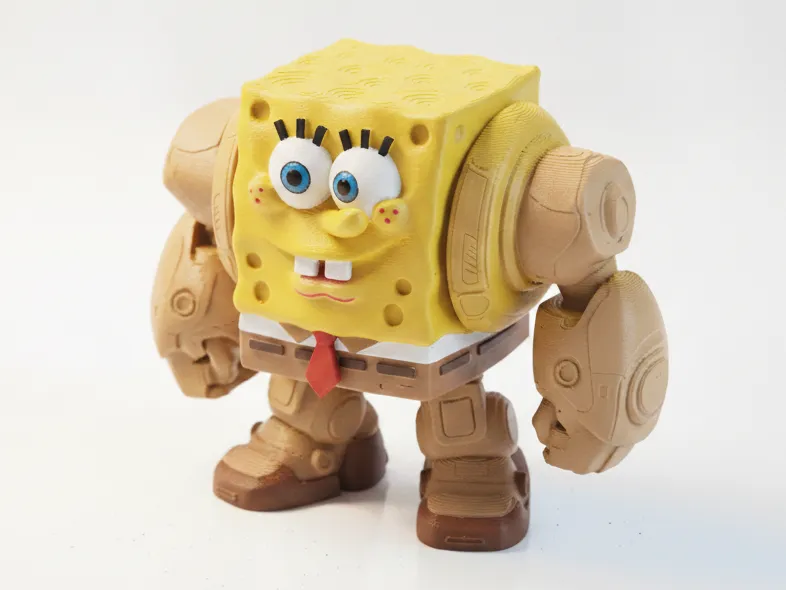 Mech Spongebob Robot Figurine Cartoon 3D Printable - Free 3D Print ...