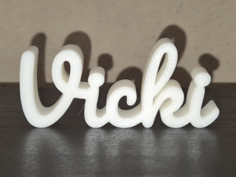 Vicki Name Sign Display Decor - Free 3D Print Model - MakerWorld