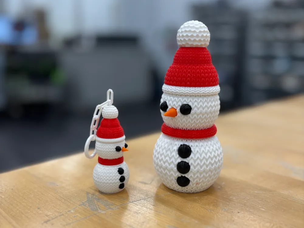 Knitted Snowman Keychain by Chess&Jesus MakerWorld: Download Free 3D Models