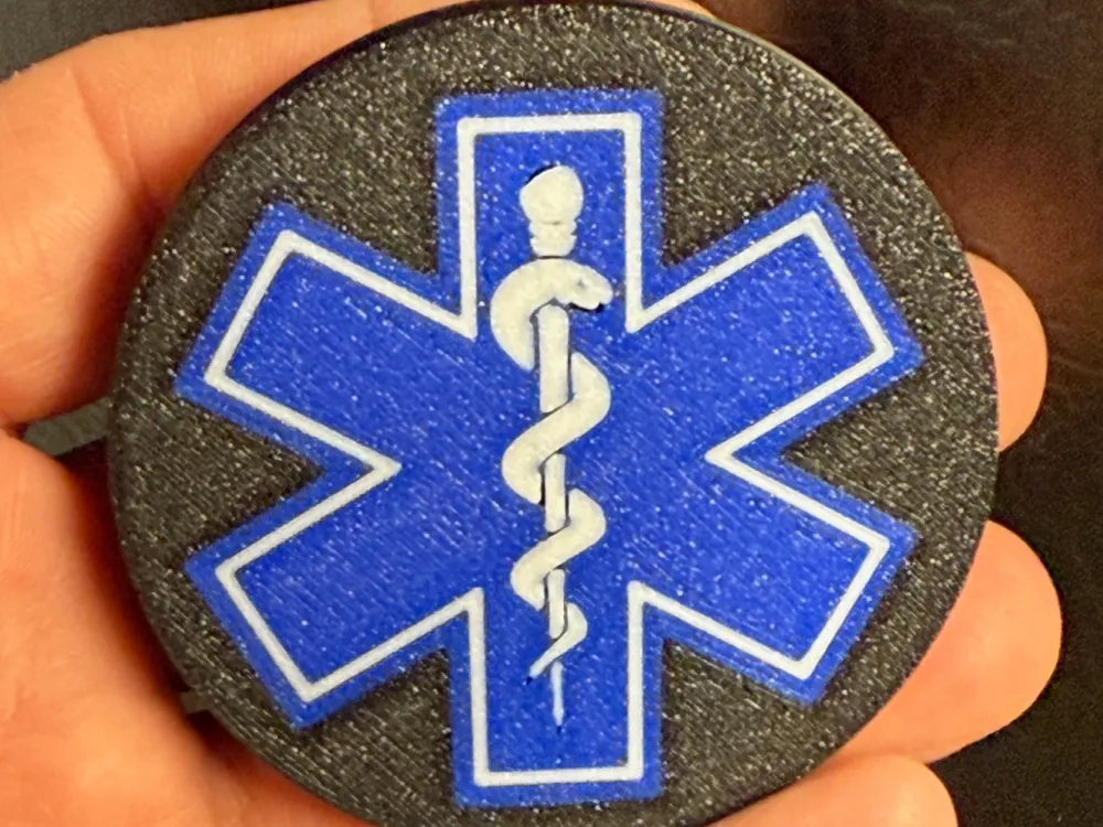 EMS Star of life car coaster by Quail Guy MakerWorld: Download Free 3D Models