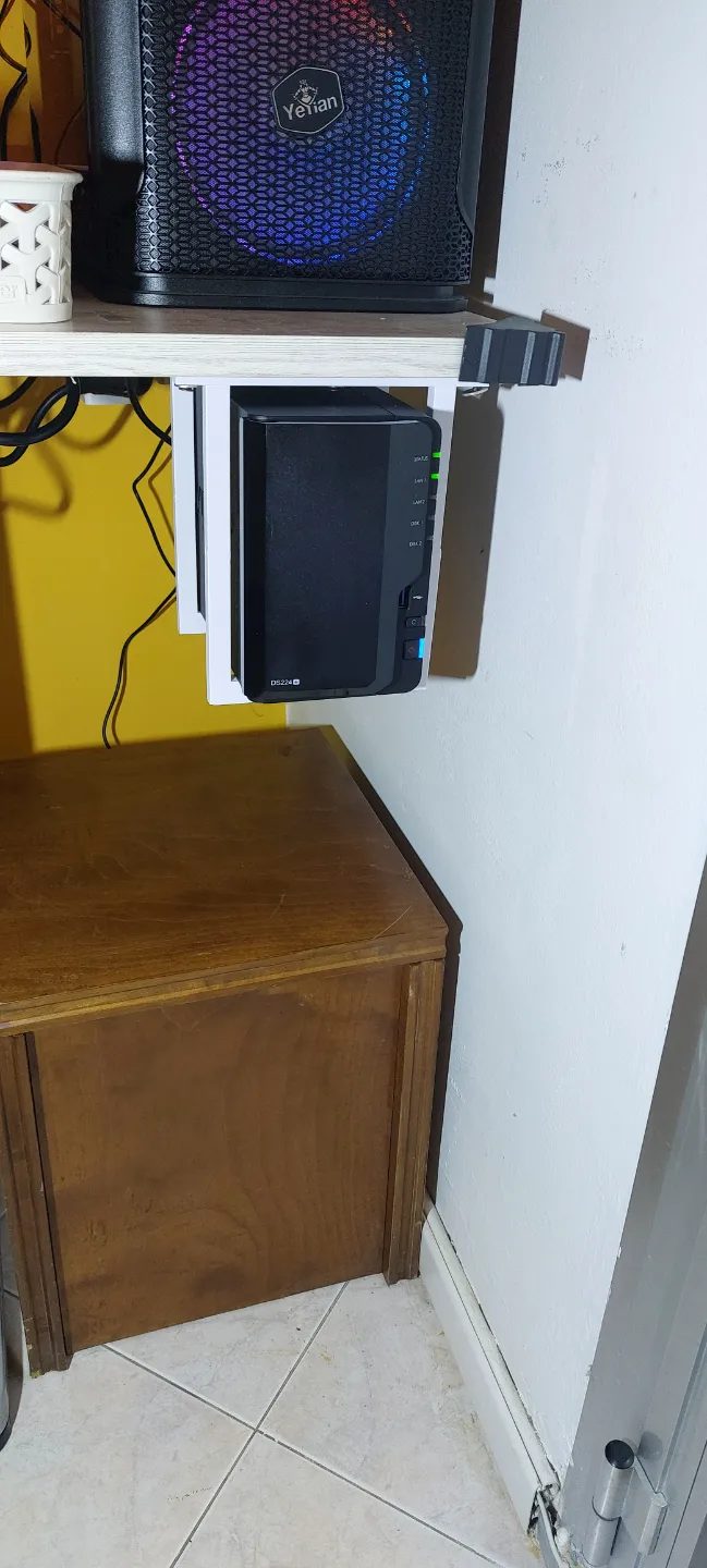 Under-desk support bracket for Synology NAS by Salvo_CBR MakerWorld ...