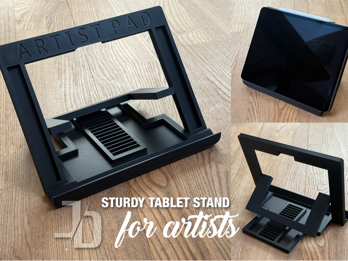 JD Artist Pad for Large Tablets - sturdy stand - Free 3D Print Model ...