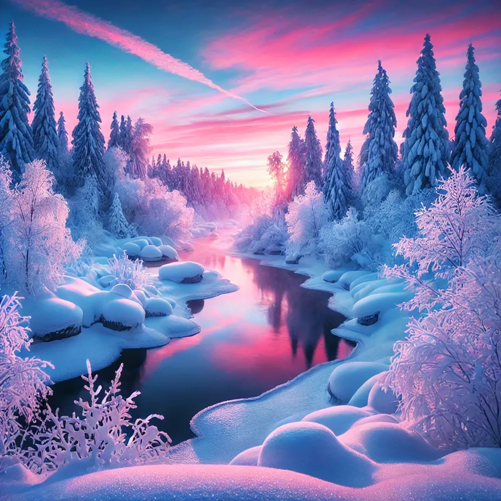 Winter Wonder World with Red Highlights - HueForge by Flacko - MakerWorld