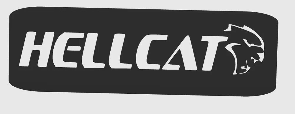 Hellcat logo stencil for auto detailing - Free 3D Print Model - MakerWorld
