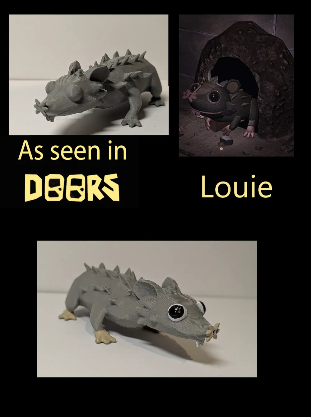 Louie rat from Doors (Roblox) by Together 3D MakerWorld: Download Free ...