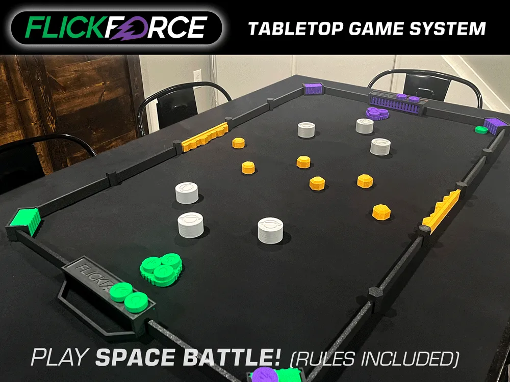 FlickForce! Modular Tabletop Game - Free 3D Print Model - MakerWorld