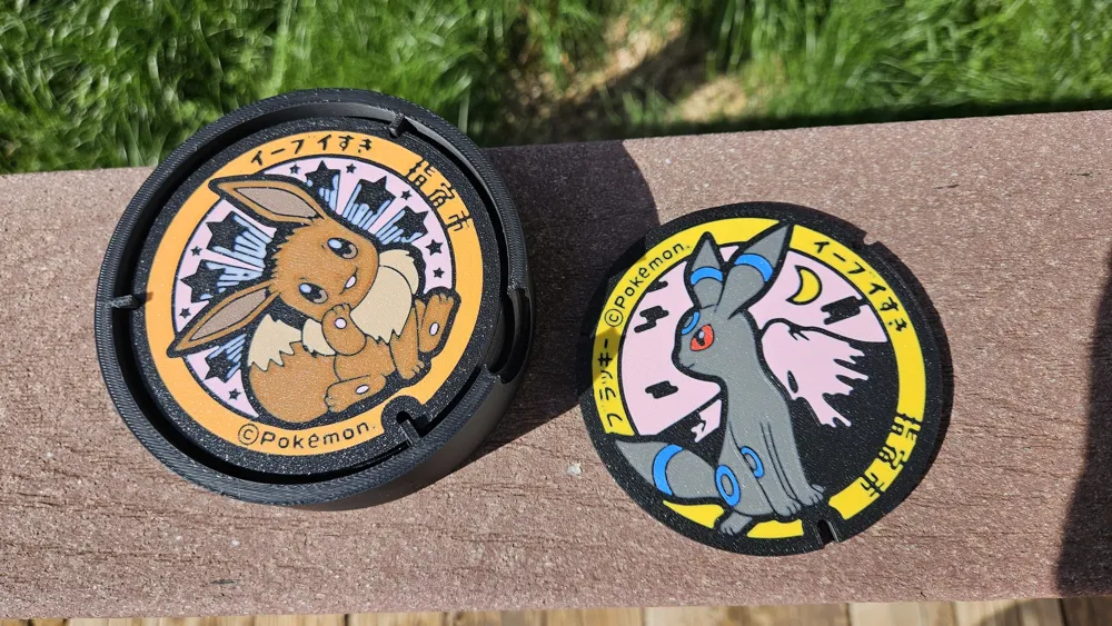 Pokemon Leafeon Coaster - Japanese Pokelid - Free 3D Print Model ...