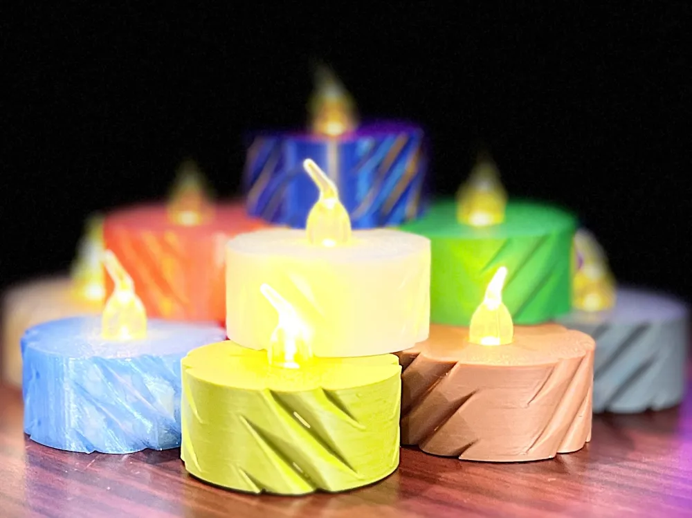Designer LED Flame Tea Light Candle Cover - Free 3D Print Model ...