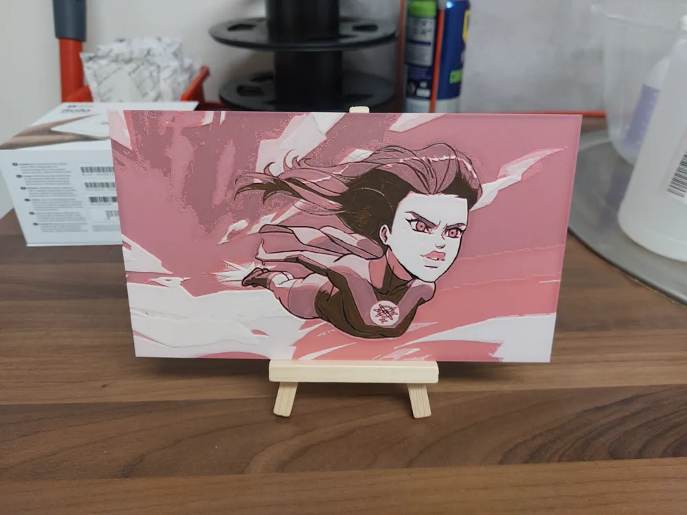 Atom Eve flying Hueforge by Nerdherderz - MakerWorld