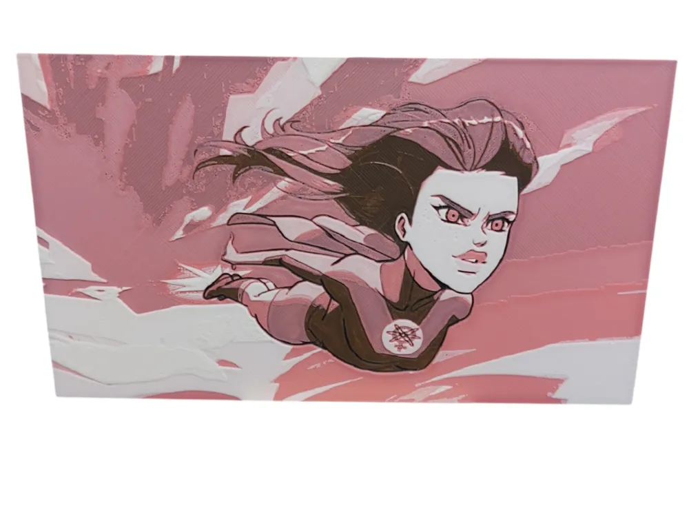 Atom Eve flying Hueforge by Nerdherderz - MakerWorld