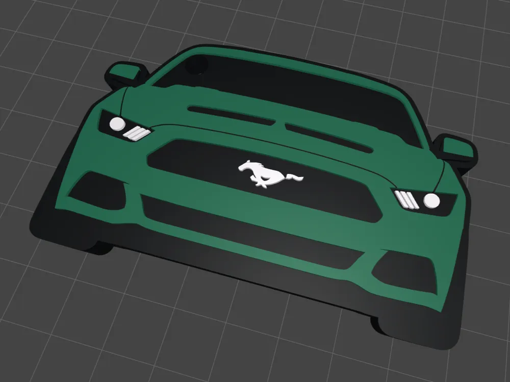 Ford Mustang - keychain - Free 3D Print Model - MakerWorld