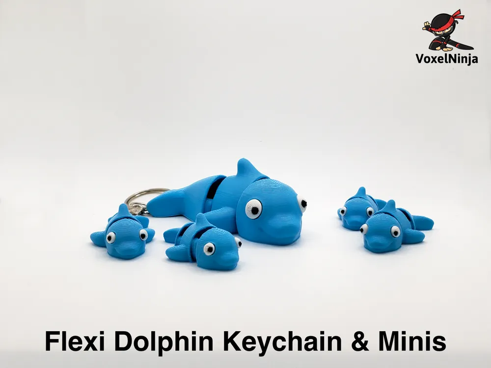 Flexi Dolphin Keychain & Minis by Voxel Ninja MakerWorld: Download Free ...