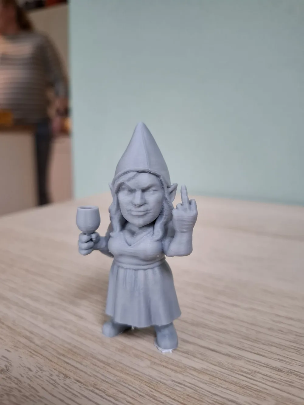 Cheers & Flip-Off Gnomette - Free 3D Print Model - MakerWorld